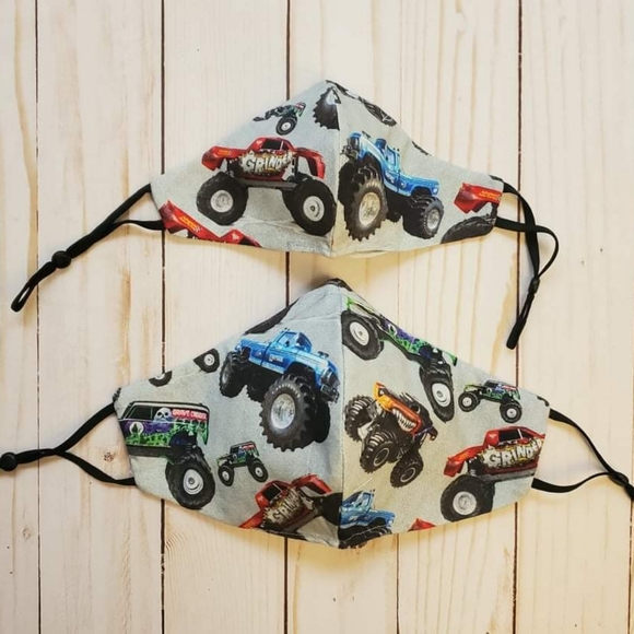 Handmade | Accessories | Monster Trucks Face Mask Washablecotton | Poshmark